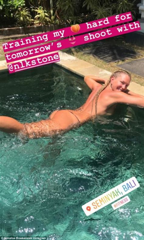 Annalise Braakensiek 45 Flaunts Her Age Defying Physique In A Topless