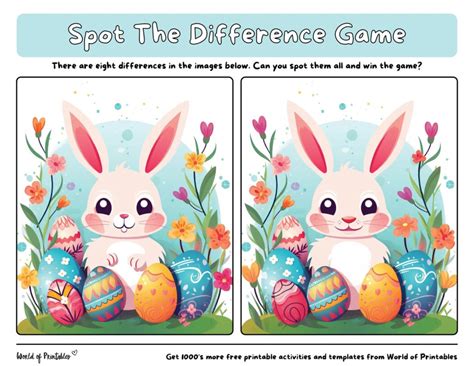 Easter Spot The Difference Games World Of Printables