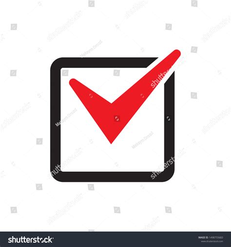 Red Tick Icon Vector Symbol Checkmark 库存矢量图免版税1498755683 Shutterstock