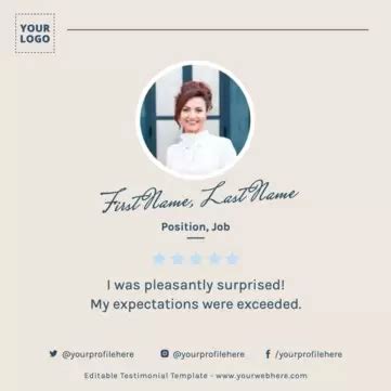 Customize Free Client Testimonial Templates