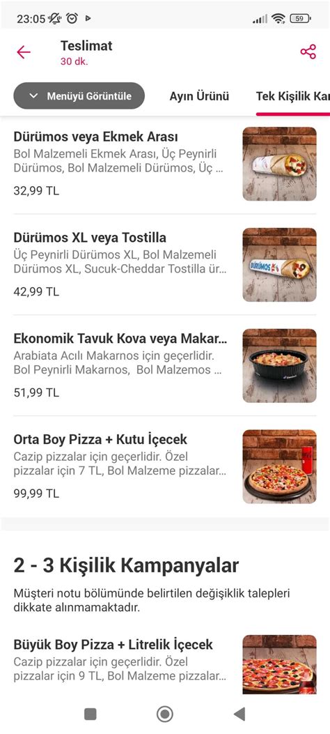 Çözüldü Domino s Pizza Menü Resim Hatası Şikayetvar