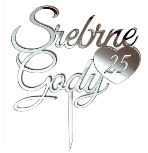 Srebrne Gody 25 Rocznica Ślubu TOPPER Pamario