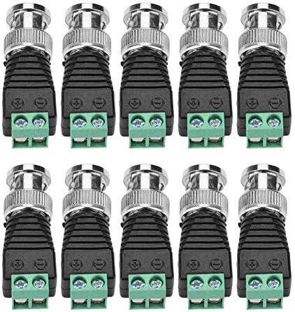 YWBL WH Juego De 10 Conectores Macho BNC Para Cable Coaxial