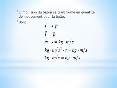 PPT Impulsion et quantité de mouvement PowerPoint Presentation free