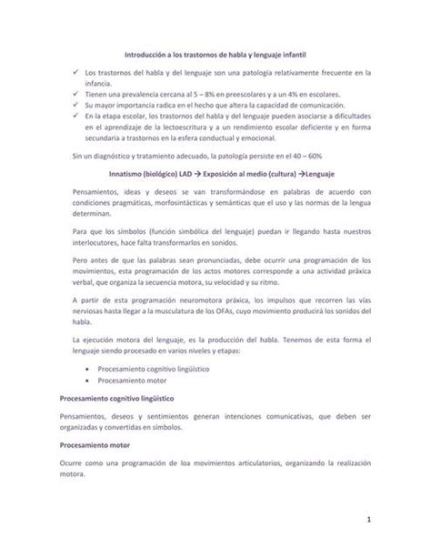 Trastorno Del Habla Y Lenguaje Infantil YUDOC ORG UDocz