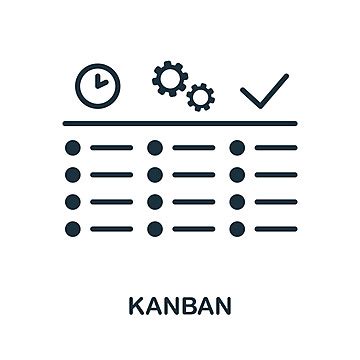 Linear Kanban Icon For Web Design And Infographics Vector Kaizen