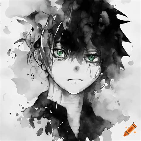 Black And White Anime Character