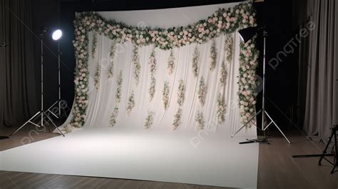 Fondo El Telón De Fondo Está Cubierto De Flores E Iluminación Fondo