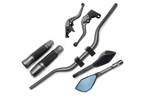 Kit Guidão Naked Manopla Fechada Jupiter Retrovisor TM2 Manete Xj6