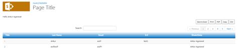 how to bind sharepoint online list data using html and jquery table
