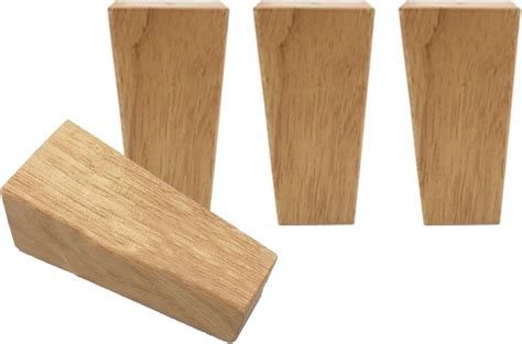 Lot De Pieds De Meubles En Bois Massif Carr S Pattes De Remplacement