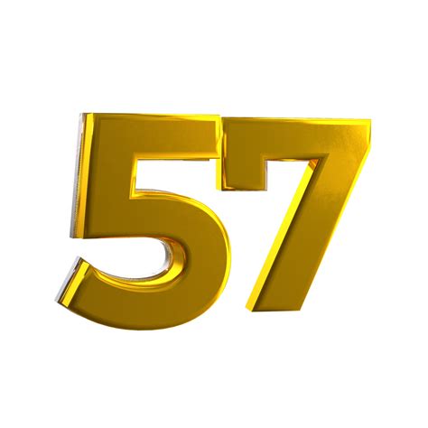 Mental Yellow 57 3D Number 11016801 PNG