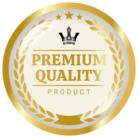 Etiqueta Dorada De Producto De Primera Calidad Vector PNG Calidad