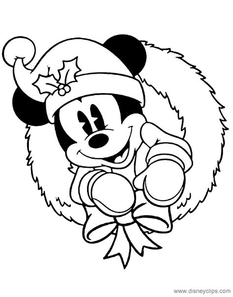 Free Printable Mickey Mouse Christmas Coloring Pages Printable Templates