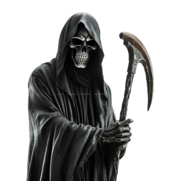 Grim Reaper With Sickle Grim Reaper Ghost Halloween Png Transparent