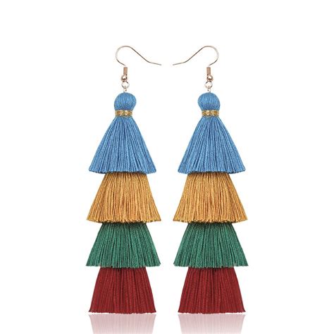 Kolczyki Frędzle Styl Boho Kolorowe 10 Siima Moda Sklep EMPIK
