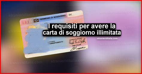 Carta Di Soggiorno Illimitata Gli Aggiornamenti