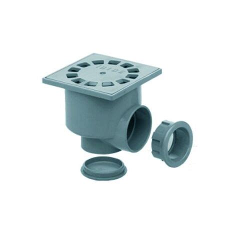 Sumidero sifónico con salida horizontal vertical con rejilla PVC