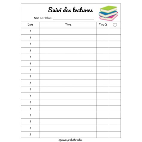 Suivi Des Lectures