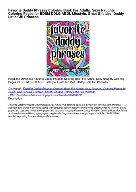 PDF Read Online Favorite Daddy Phrases Coloring Book For Adults Sexy