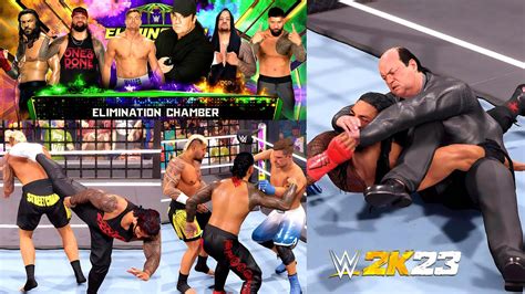 Wwe K Man Elimination Chamber Match The Bloodline Head Of The