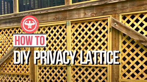Diy Wood Lattice For Under Deck Privacy Lattice Doors Diy Howto