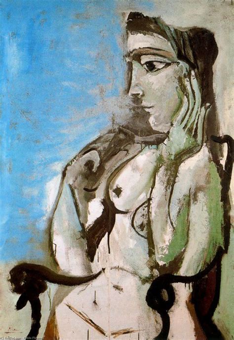 Artwork Replica Naked Woman In An Armchair By Pablo Picasso Inspired