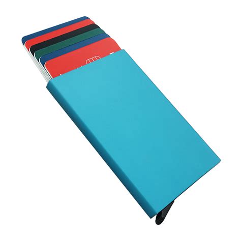 Etui porte cartes de crédit 6 cartes en aluminium avec protection RFID