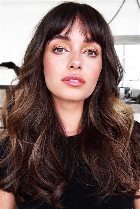 Arched Bangs With Point Cut Ends Bangs Wavyhair Longhair Wispy Bangs