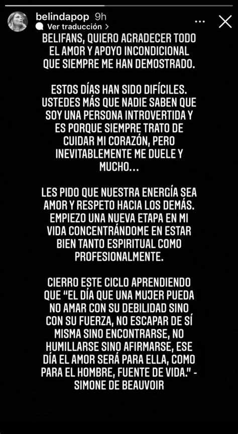 Empieza Una Nueva Etapa En Mi Vida Belinda Tras Ruptura Con Nodal