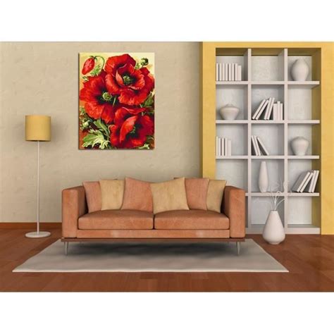 YEESAM ART Peinture Par Numero Adulte Roses Plante Peinture Numero D