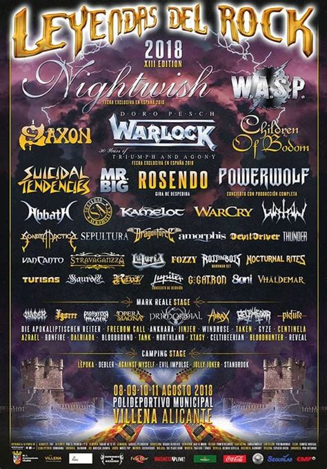 Leyendas del Rock 2018 carteles por días MetalBizarre