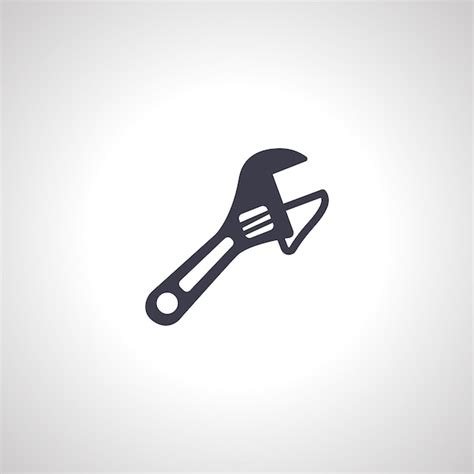Icono De Llave Inglesa Ajustable Vector Premium