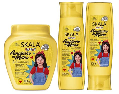 Skala Amidinho De Milho Kids Hidratação E Força Kit Completo Compre