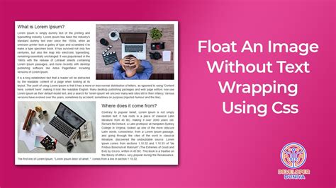 FLOWING TEXT AROUND AN IMAGE HTML FLOAT AN IMAGE WITHOUT TEXT
