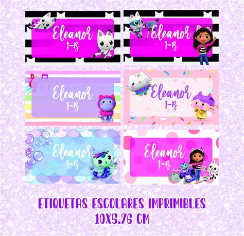 Kit Etiquetas Editables Gabby S Dollhouse Gabby Y Su Casa De Mu Ecas