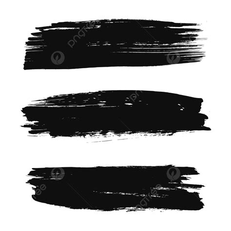 黑色画笔描边集 刷子 中风 黑色的向量圖案素材免費下載PNGEPS和AI素材下載 Pngtree
