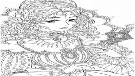 Tổng hợp 25 mẫu tranh tô màu công chúa anime đẹp mê ly