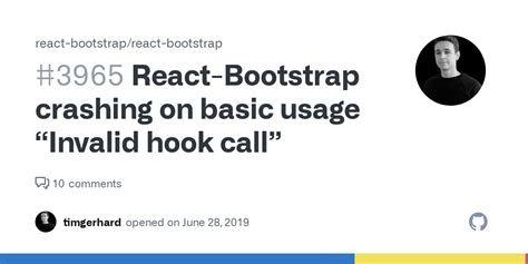 React Bootstrap Crashing On Basic Usage Invalid Hook Call Issue