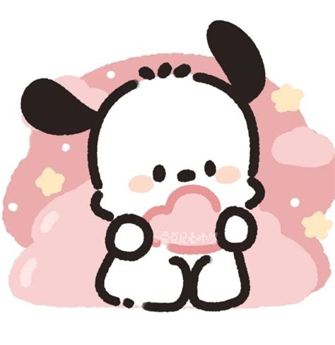 Pochacco Garabatos lindos Iconos de cumpleaños Pegatinas bonitas
