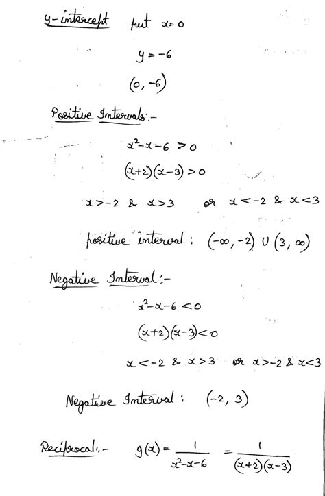 [solved] for each function determine the domain and range intercepts and course hero