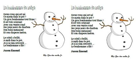 Poesie Bonhomme De Neige