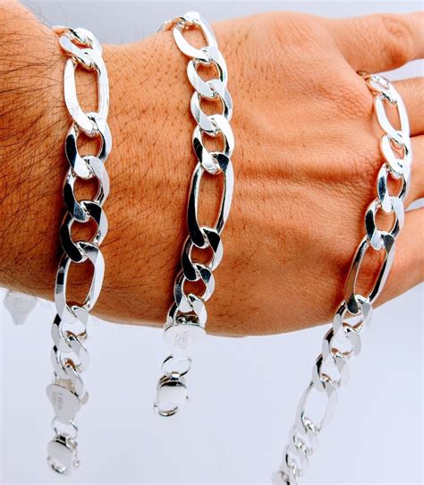 Pulsera Esclava Hombre Plata Fina Ley 925 Solida Mano Gruesa Mercado