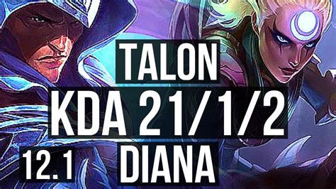 Talon Vs Diana Jng Legendary Solo Kills M Mastery
