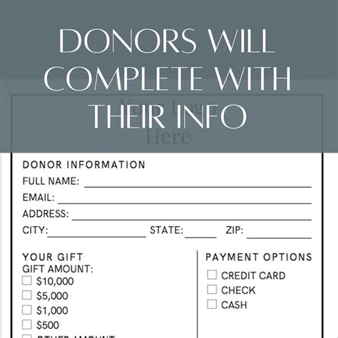 Custom Printable Donation Card For Nonprofit Fundraiser Canva Template