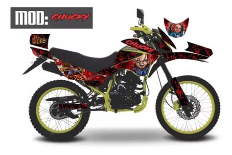 Italika Dm 200 Skull Edition Graficos Stickers Calcas Wrap Meses Sin