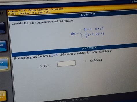 solved consider the following piecewise defined function