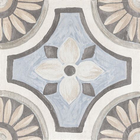 CARRELAGE GRES CERAME EMAILLE ADOBE 20X20X0 87 DECOR MONZA IVORY