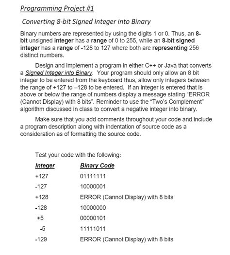 solved converting 8 bit signed integer into binary binary