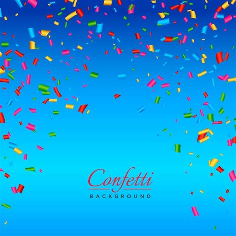 Fondo Azul De Confeti Vector Gratis